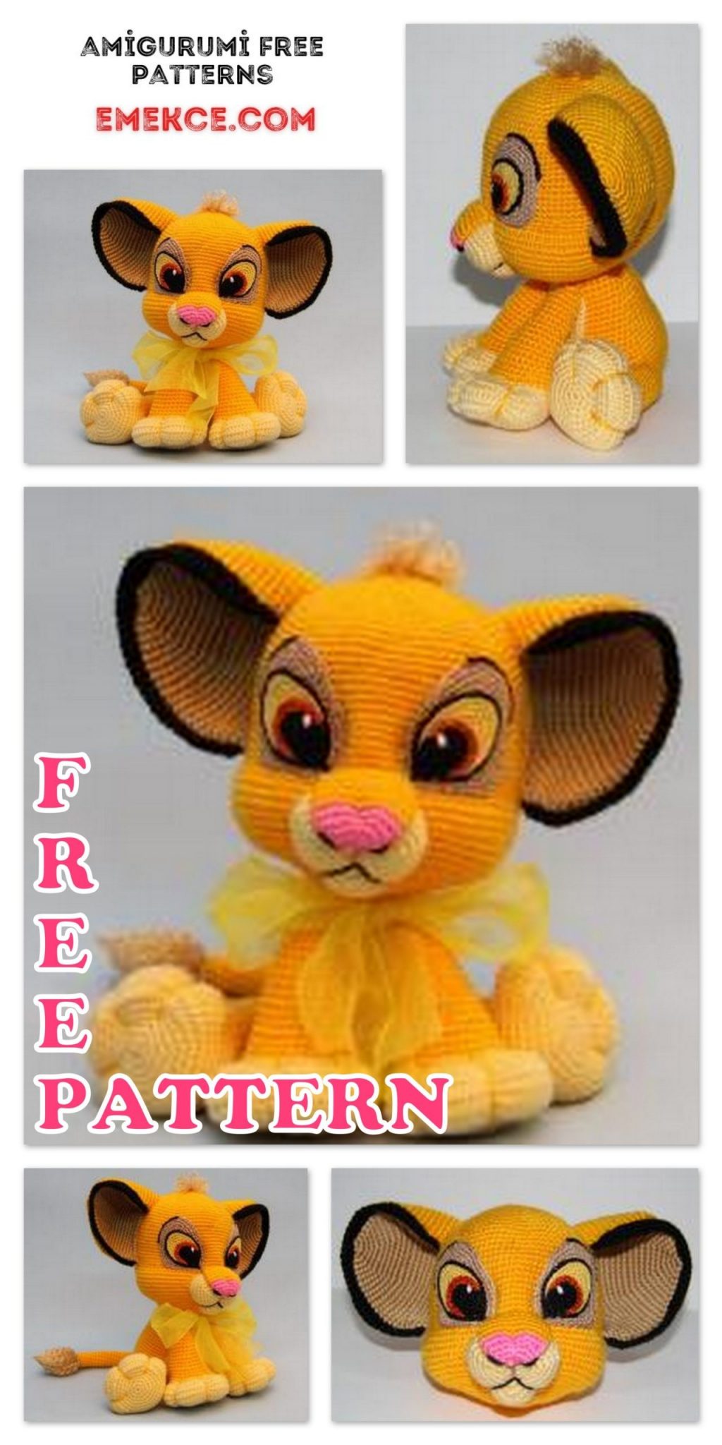 Amigurumi The Lion King Simba Free Crochet Pattern
