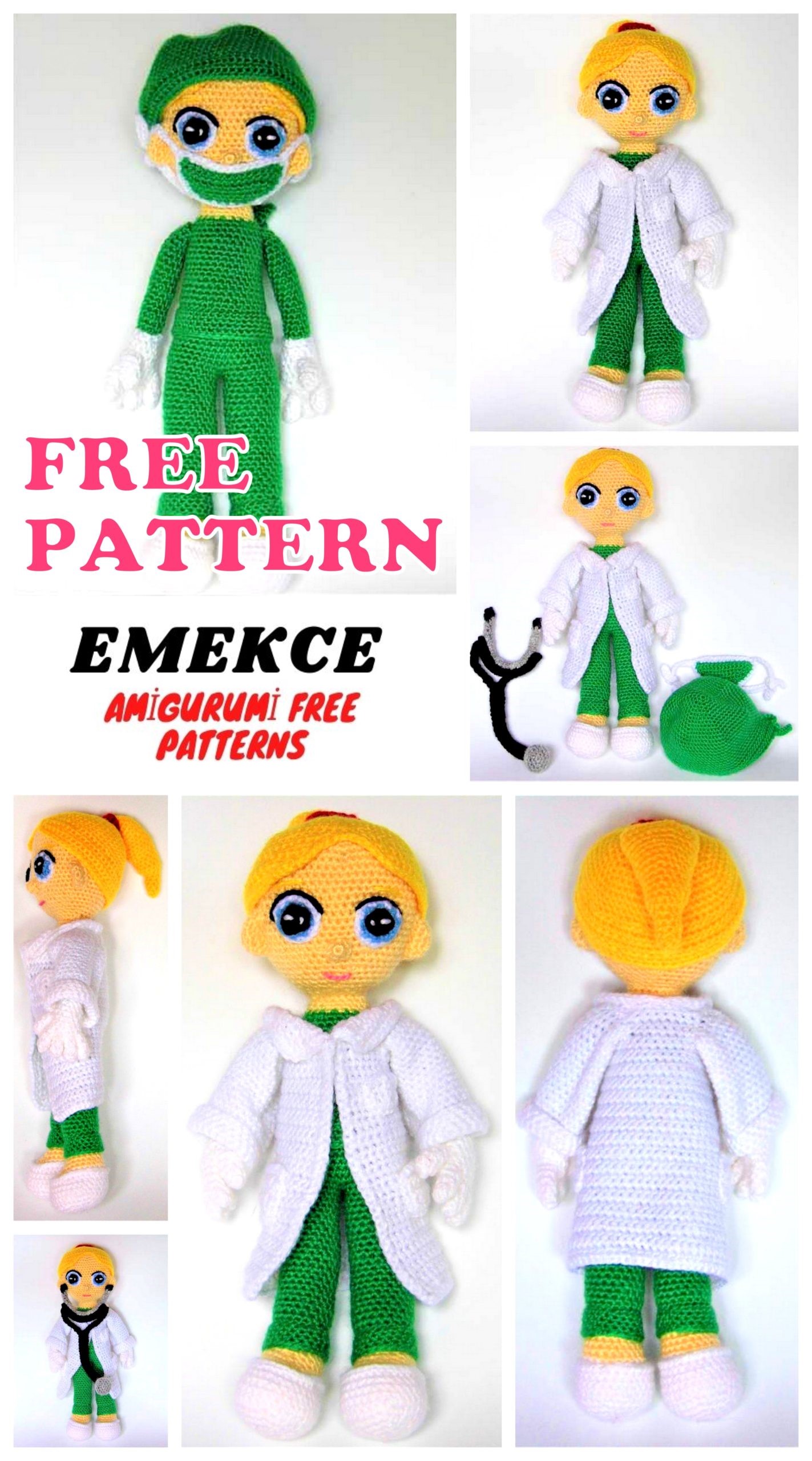 Crafting Care: Meet the Amigurumi Female Doctor - Free Crochet Pattern