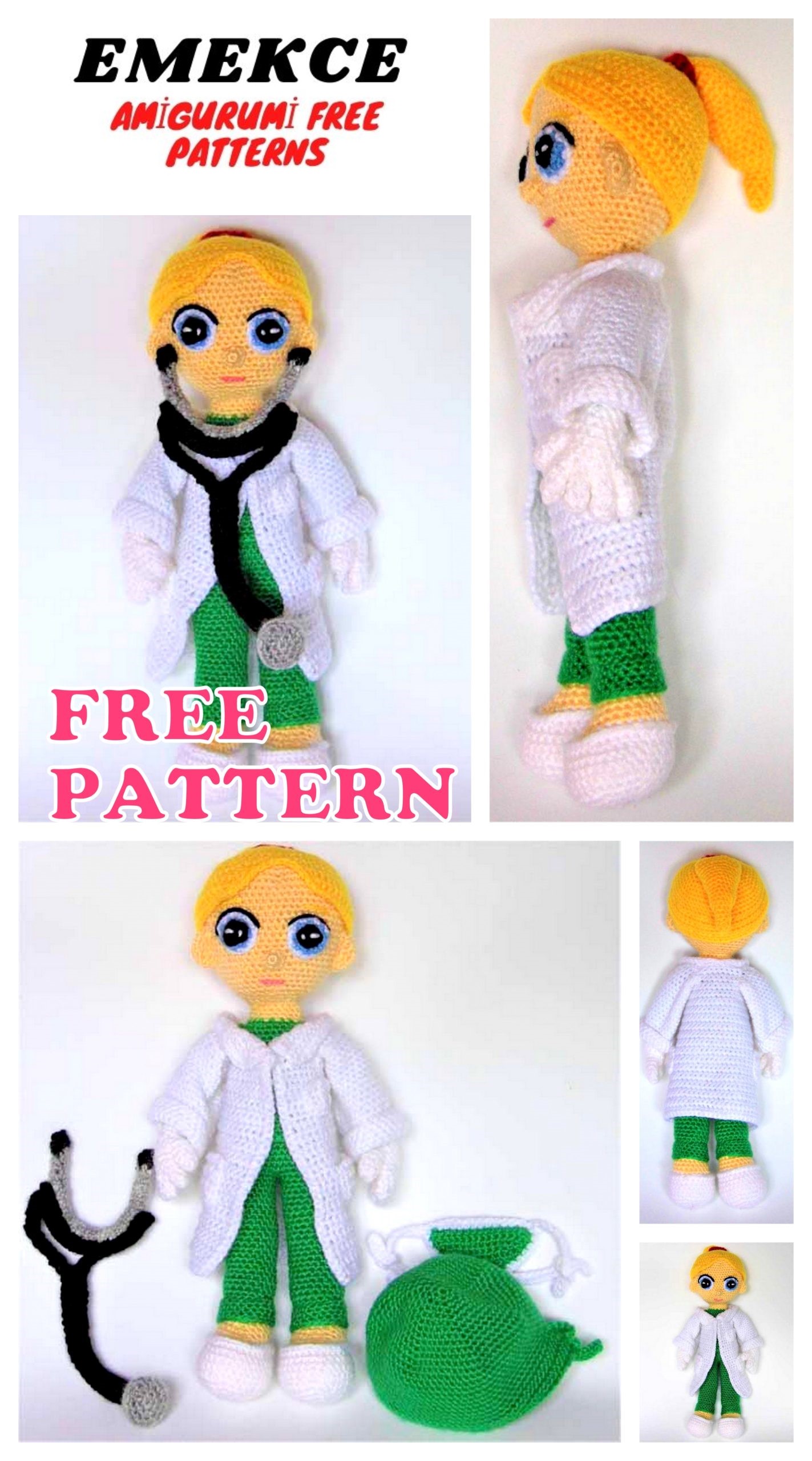 Crafting Care: Meet the Amigurumi Female Doctor - Free Crochet Pattern