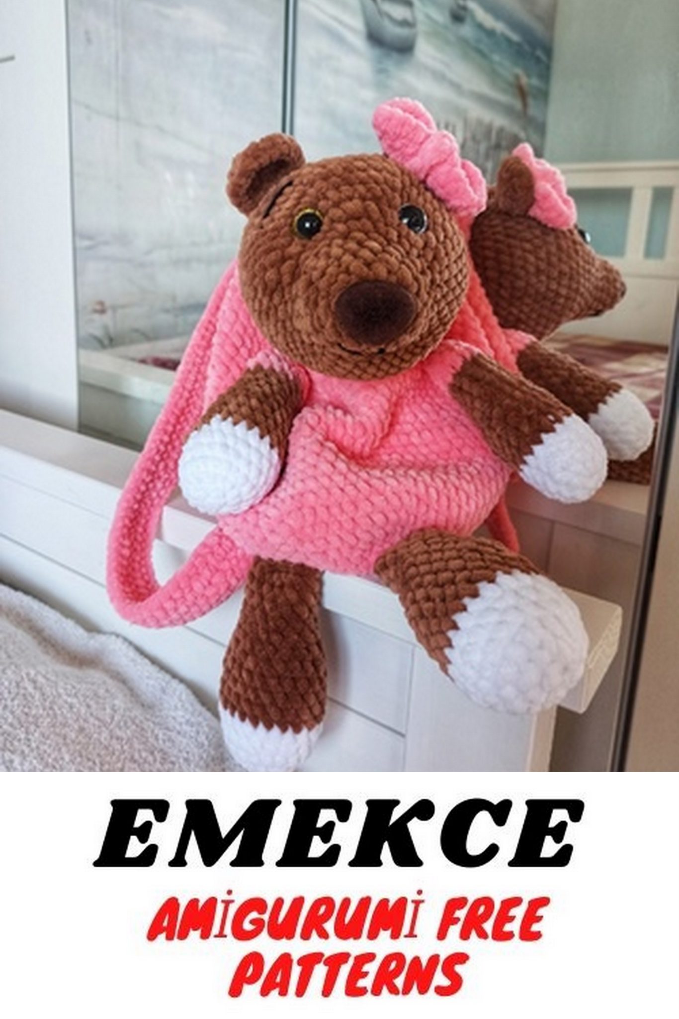 Carry Cuteness Everywhere: Free Amigurumi Bear Backpack Crochet Pattern!