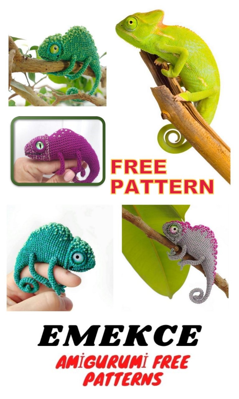 Adorable Amigurumi Chameleon Crochet Pattern: Free and Fun DIY Craft!