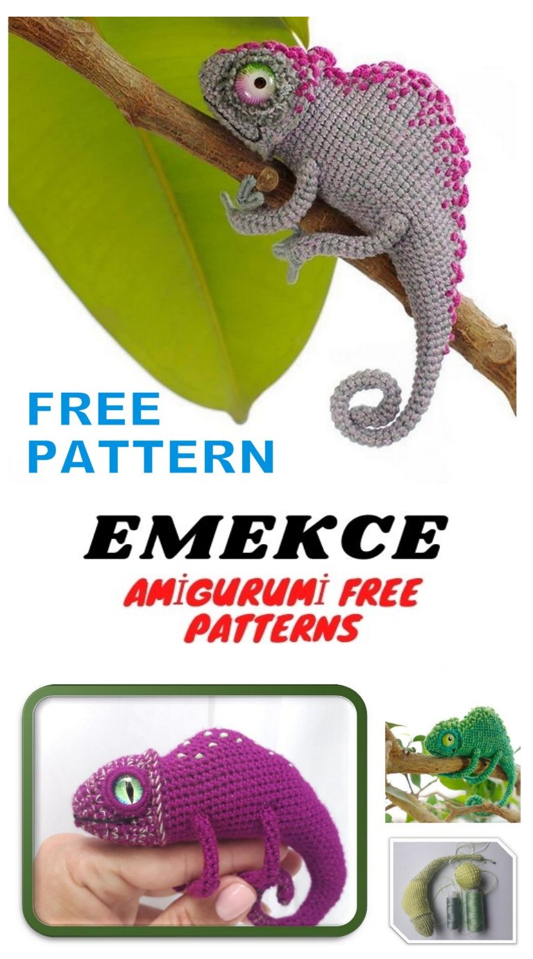 Adorable Amigurumi Chameleon Crochet Pattern: Free and Fun DIY Craft!
