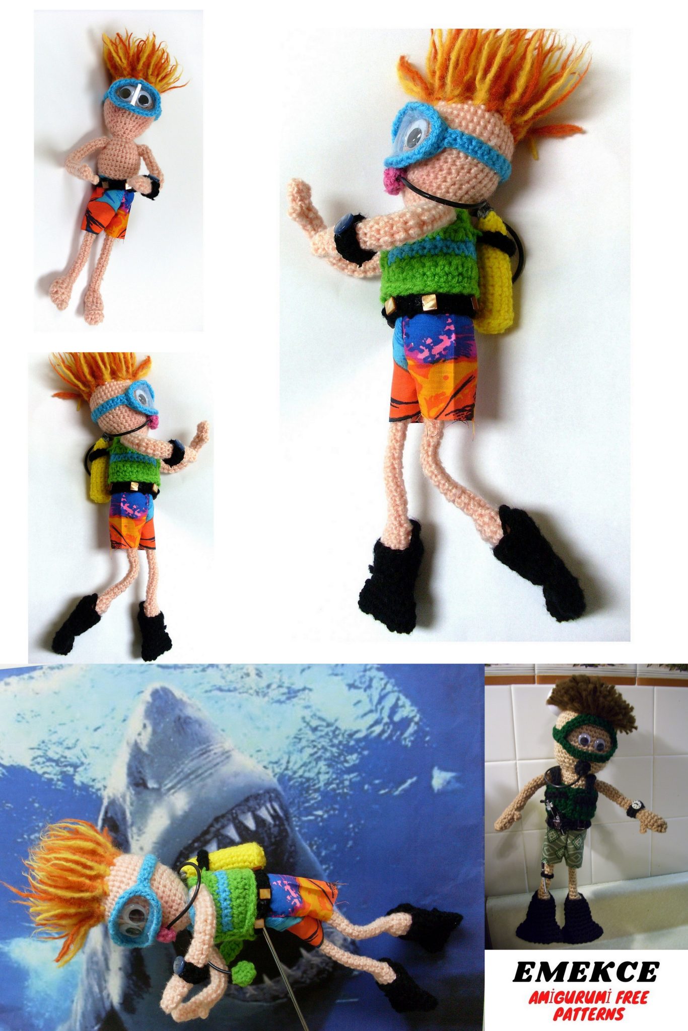 Dive into Creativity with Our Free Amigurumi Scuba Diver Doll Crochet ...