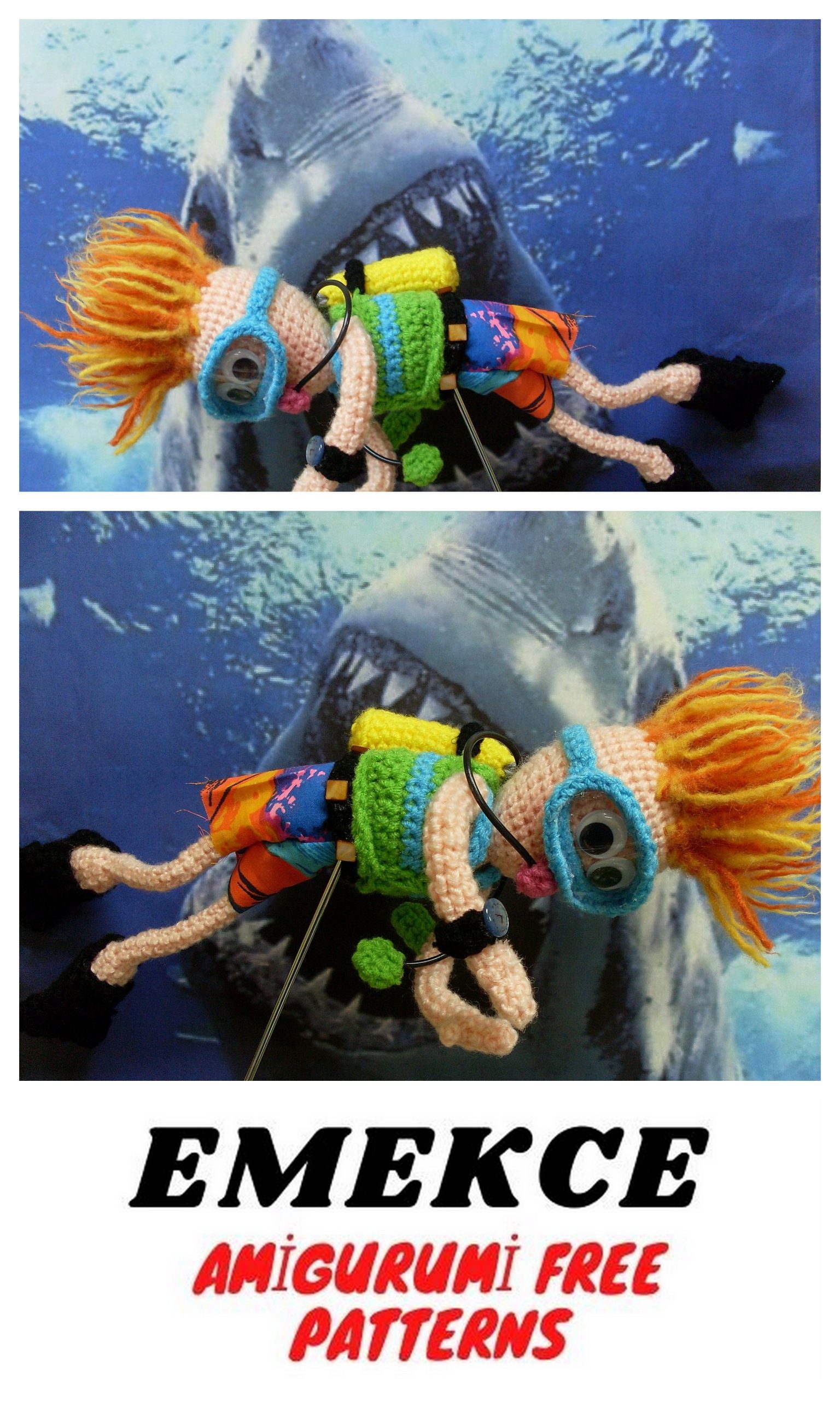 Dive into Creativity with Our Free Amigurumi Scuba Diver Doll Crochet ...