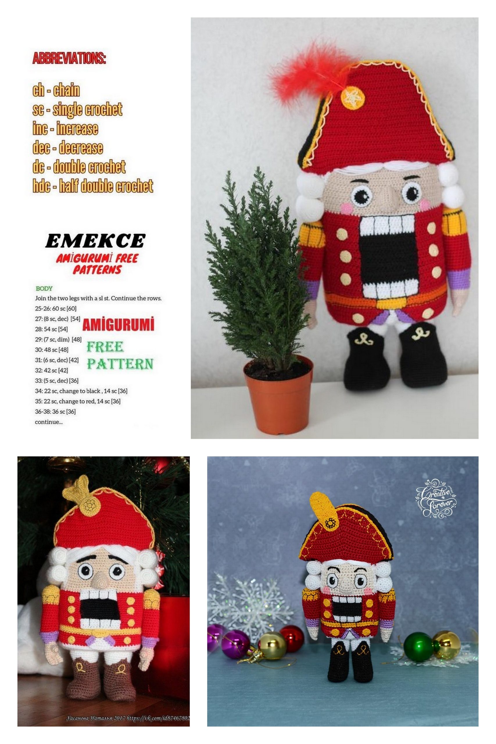 Amigurumi The Nutcracker Lead Soldier Free Crochet Pattern: Craft Your ...